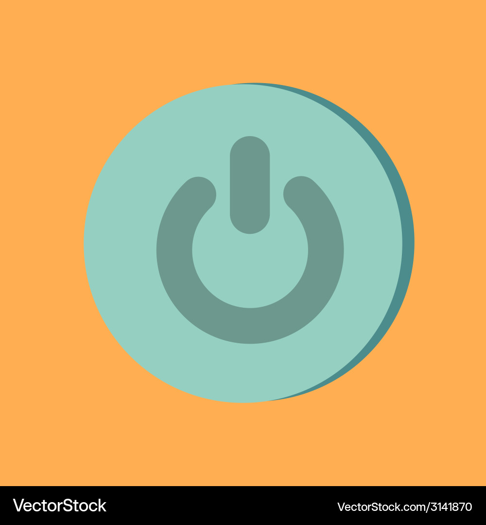 Power sign character on and off Royalty Free Vector Image