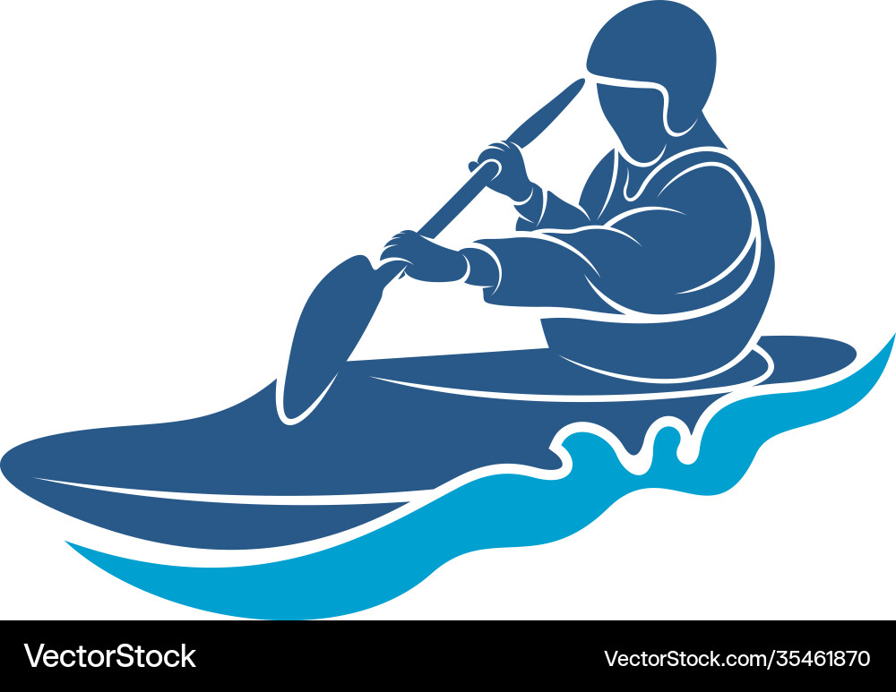 Rafting design creative logo design Royalty Free Vector