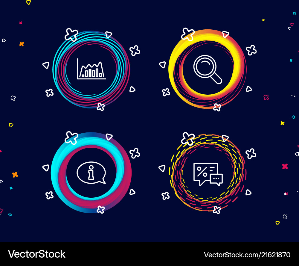 Search infographic graph and information icons Vector Image