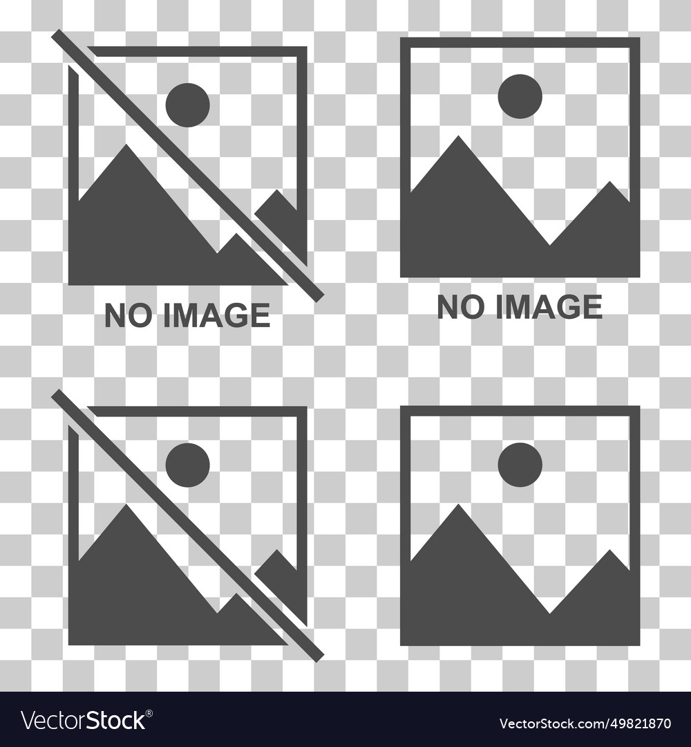 Set of no image symbol missing available icon Vector Image