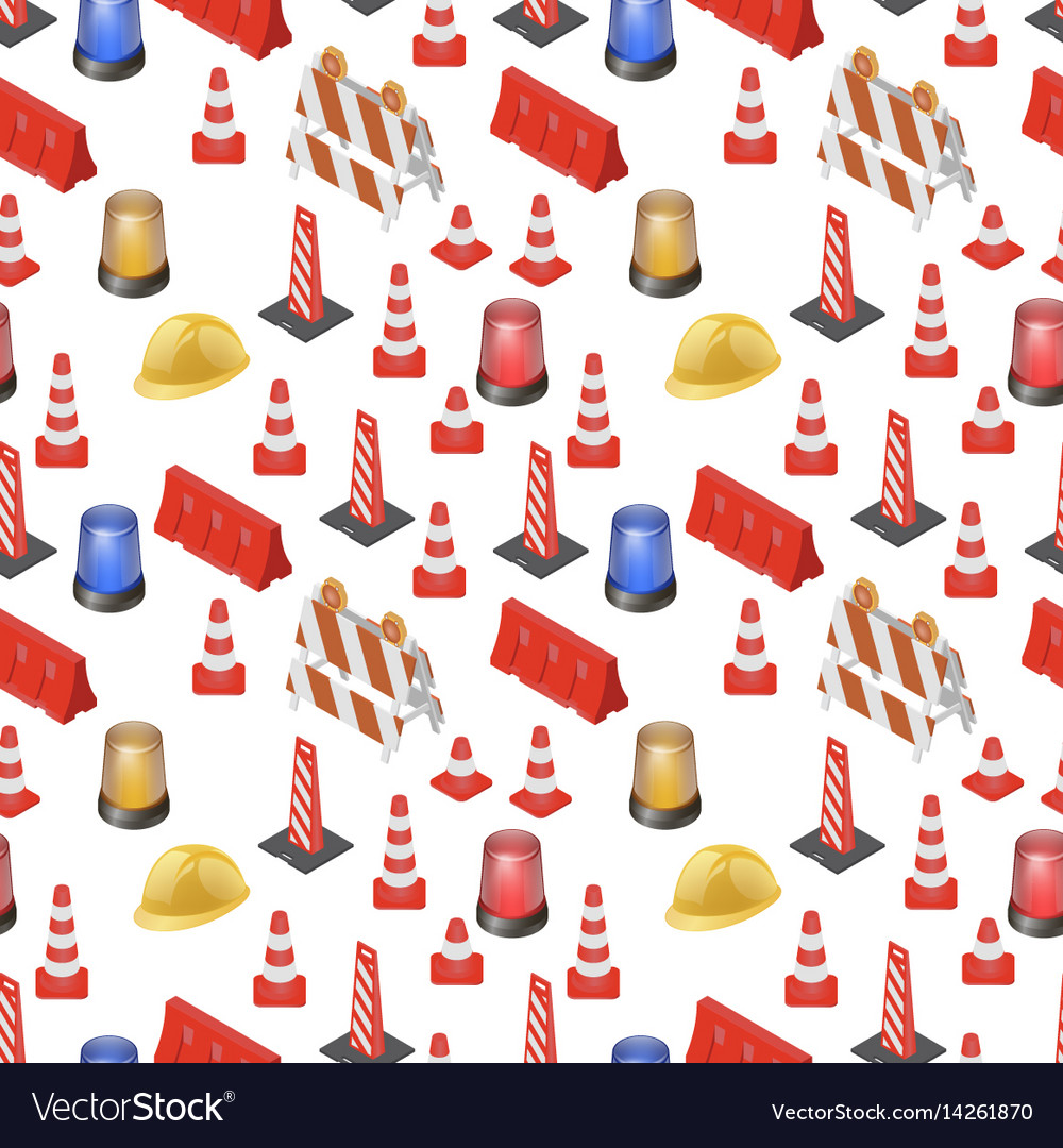 Under construction road pattern Royalty Free Vector Image