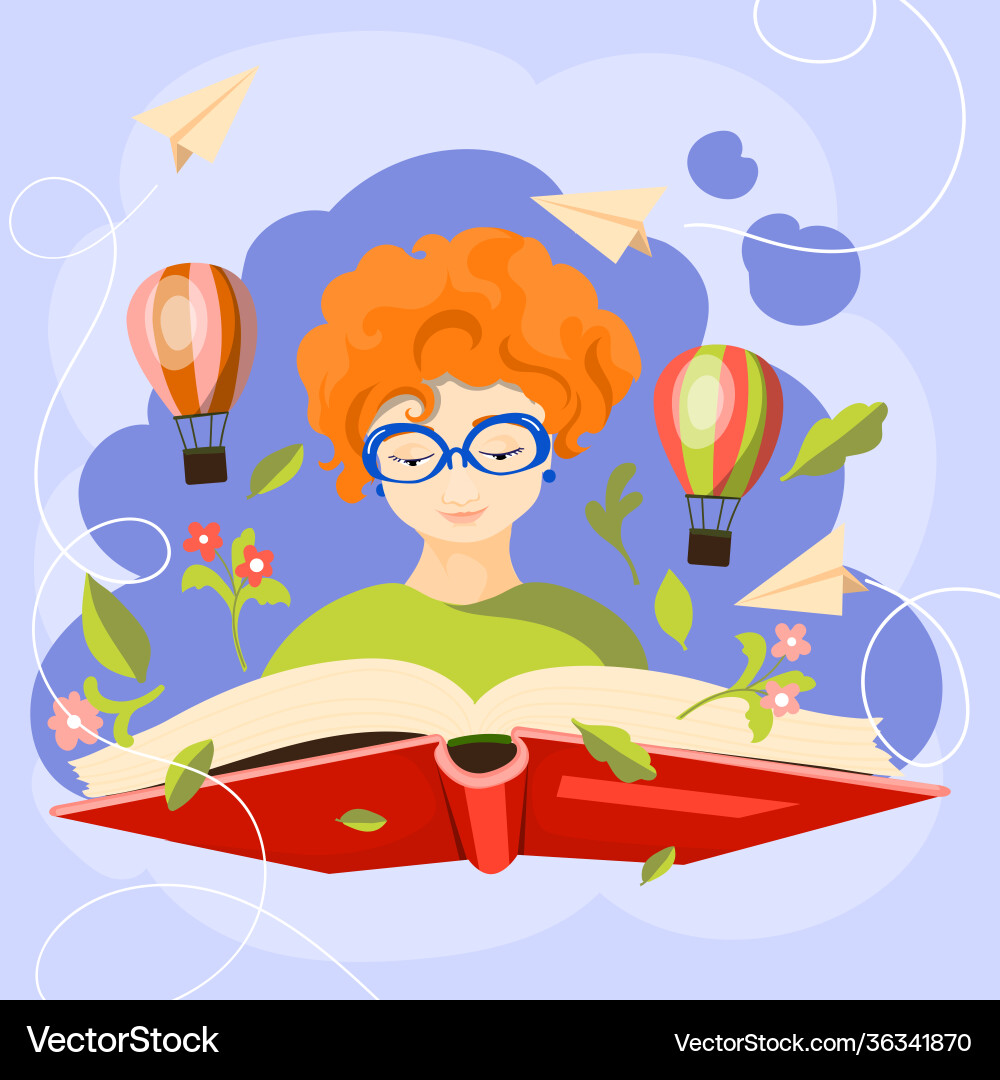 World book day cartoon design Royalty Free Vector Image