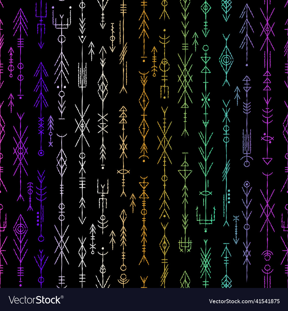 Colored viking seamless pattern Royalty Free Vector Image