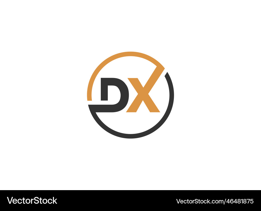 Dx letter logo design with modern trendy Vector Image