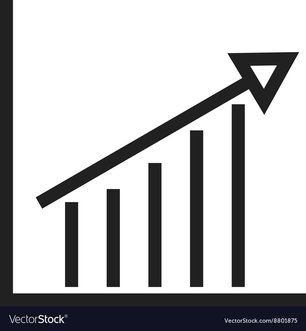 Escalating bar graph Royalty Free Vector Image