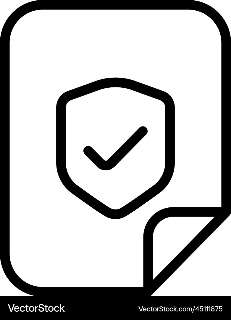File protection icon Royalty Free Vector Image