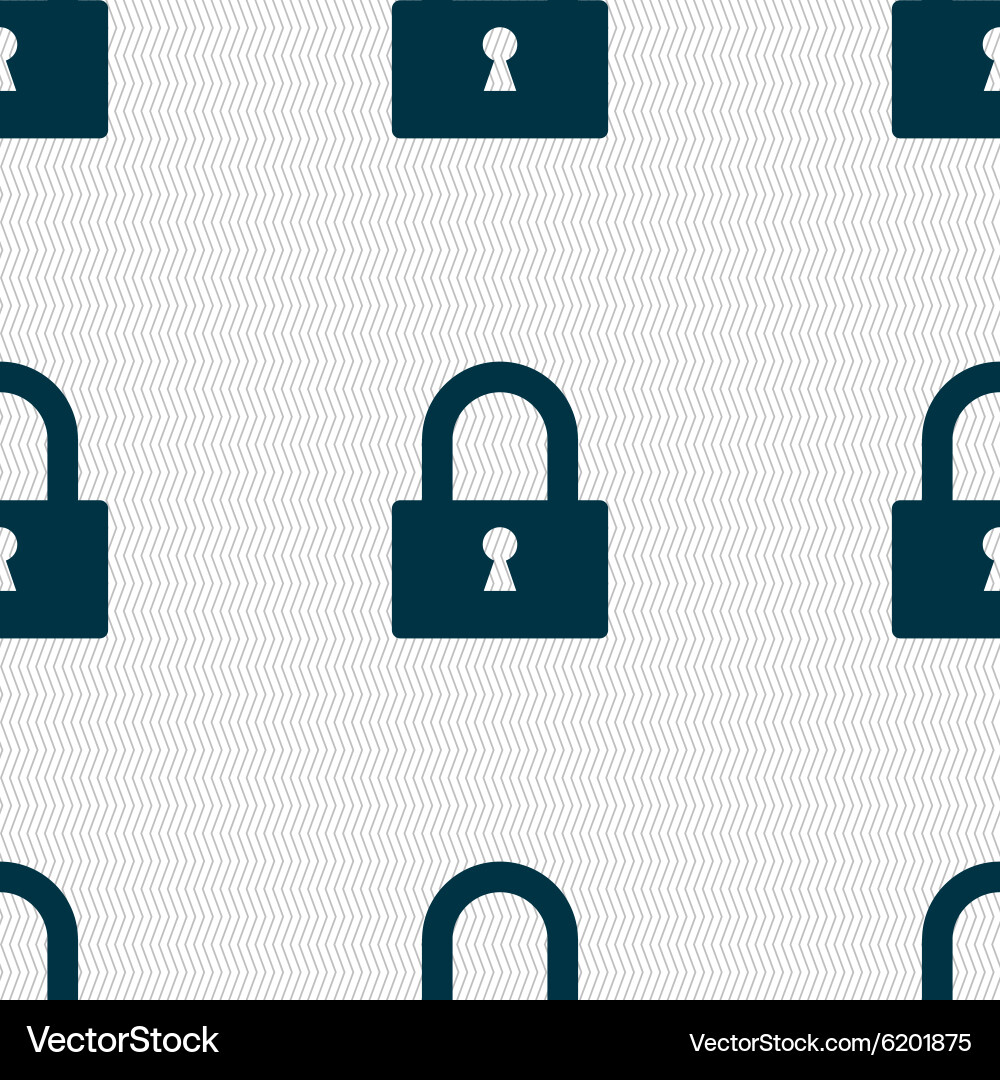 Lock sign icon locker symbol seamless abstract Vector Image