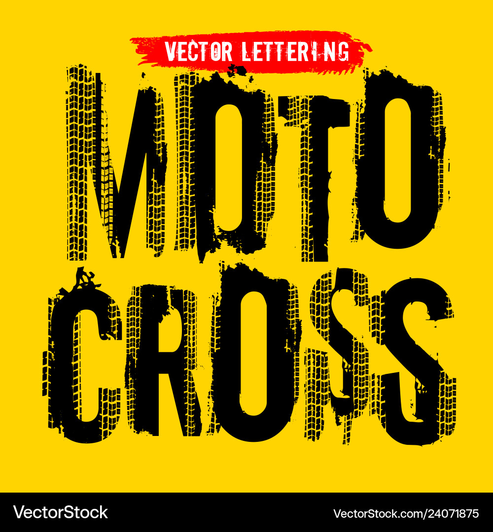 Off-road hand drawn grunge lettering Royalty Free Vector