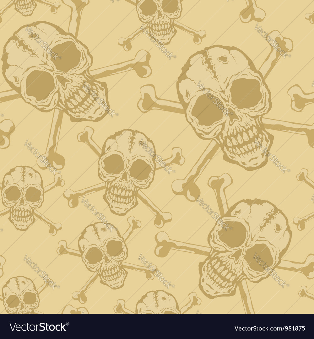 Pattern skull 2 Royalty Free Vector Image - VectorStock
