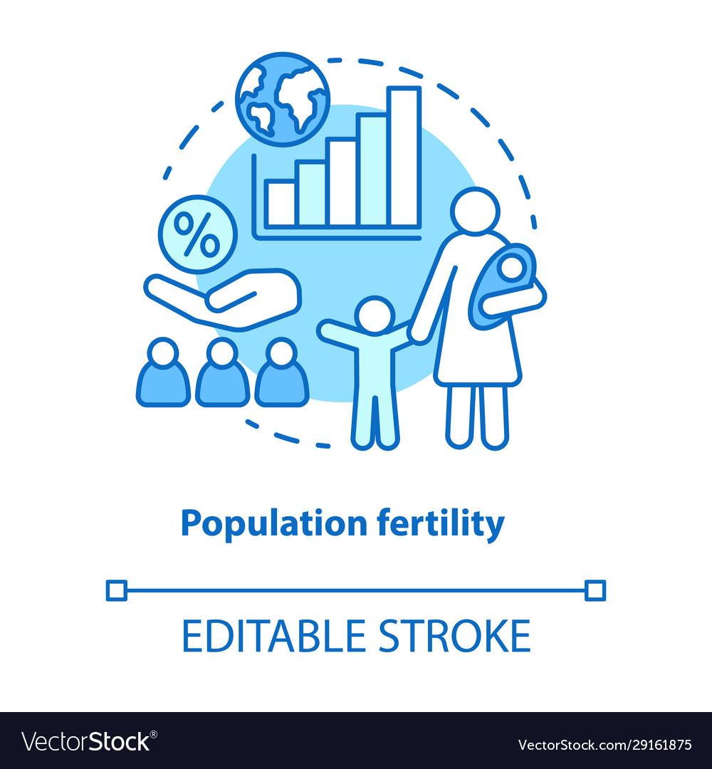 Population fertility concept icon birthrate idea Vector Image