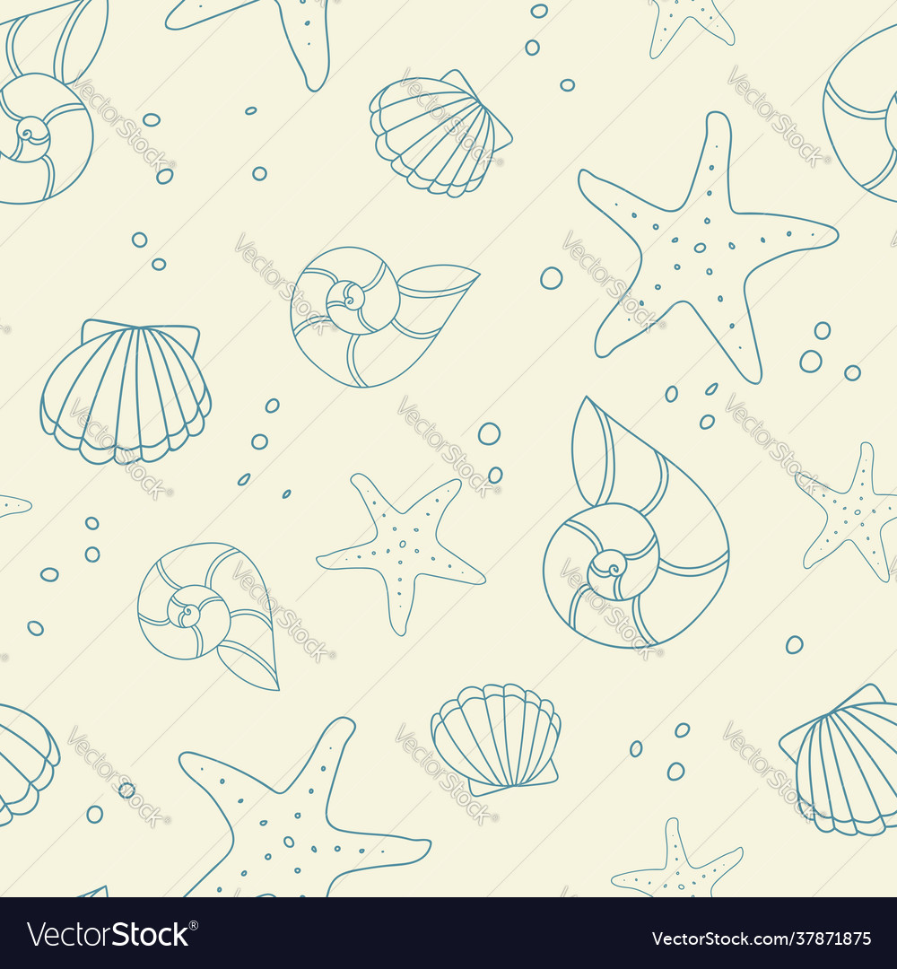 Sea pattern Royalty Free Vector Image - VectorStock