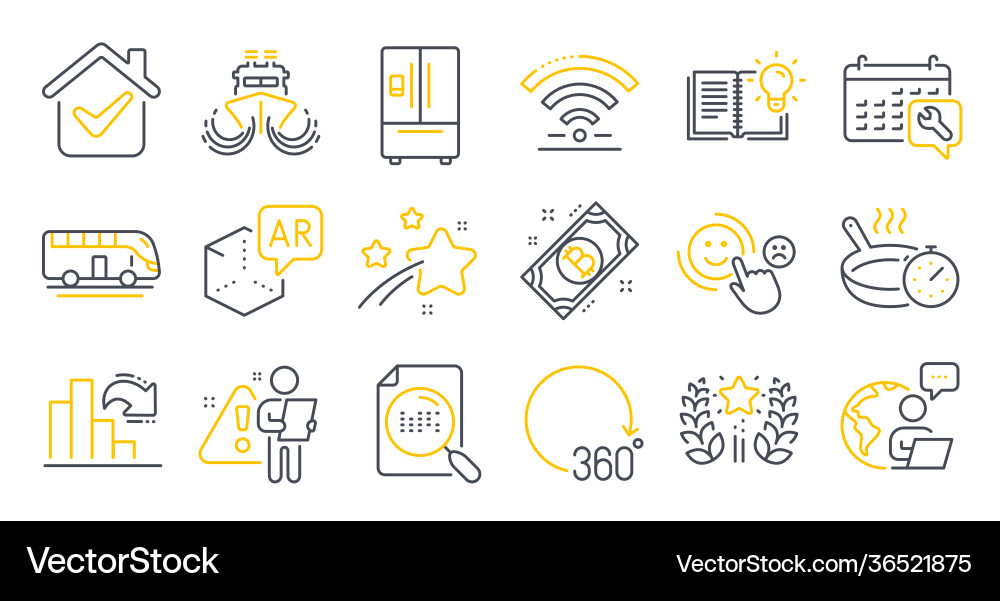 Set technology icons such as ranking product Vector Image