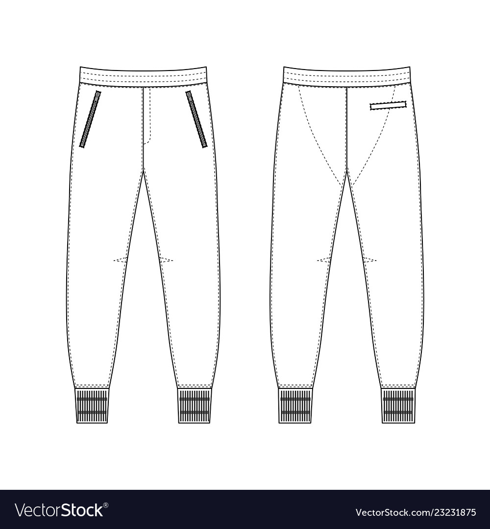 Blank Sweatpants Template