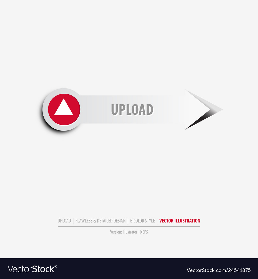Upload button Royalty Free Vector Image - VectorStock