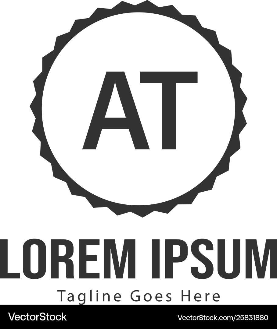 At letter logo design creative modern letters Vector Image