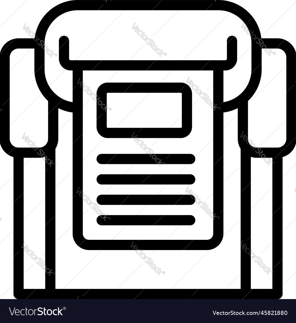 Plotter machine icon outline print format Vector Image