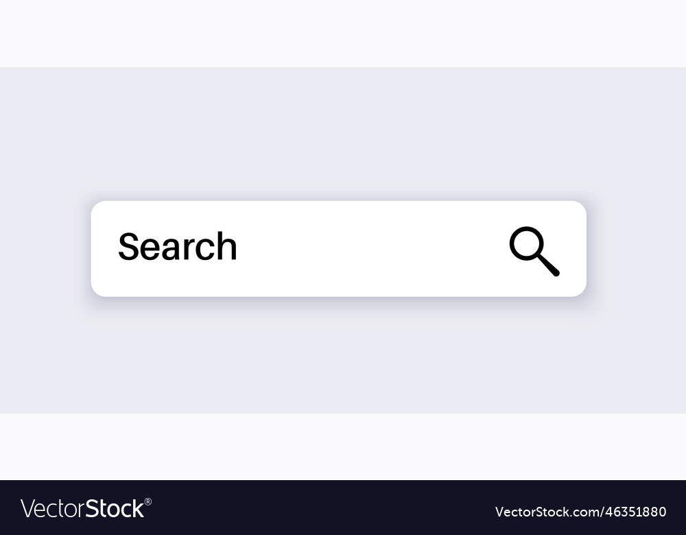 Search box control Royalty Free Vector Image - VectorStock
