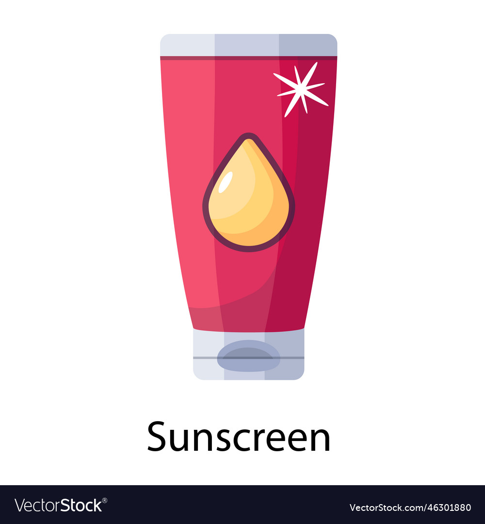 Sunscreen Royalty Free Vector Image - VectorStock