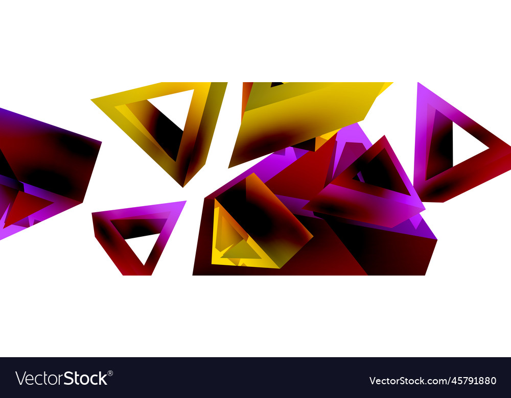 Triangle abstract background 3d basic Royalty Free Vector