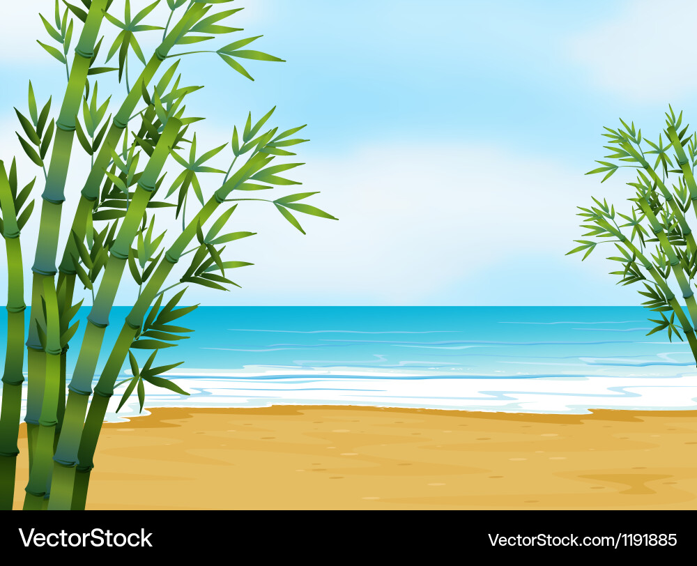 A view of the beach Royalty Free Vector Image - VectorStock