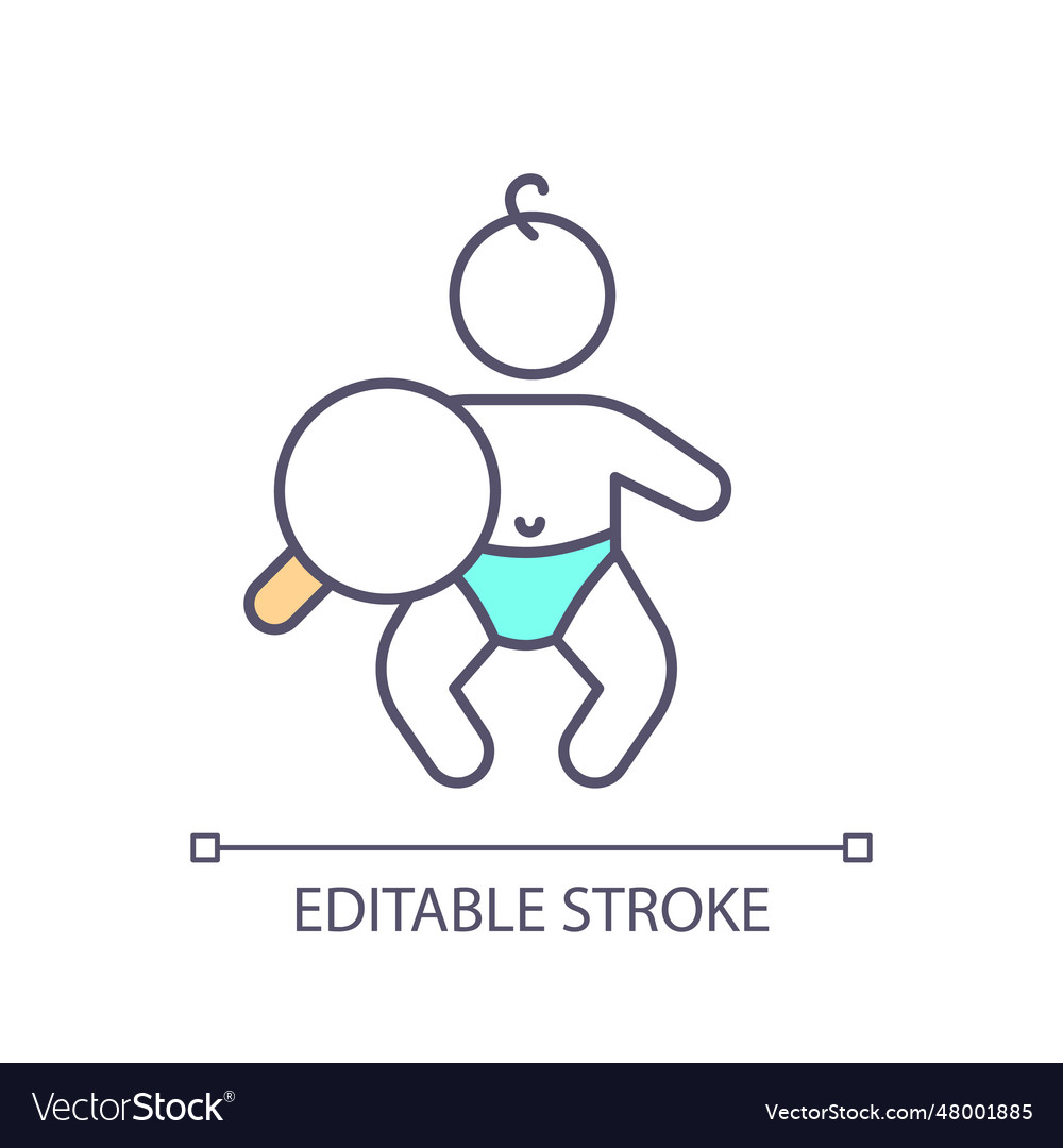 Baby checkup rgb color icon Royalty Free Vector Image Baby checkup rgb color icon Royalty Free Vector Image