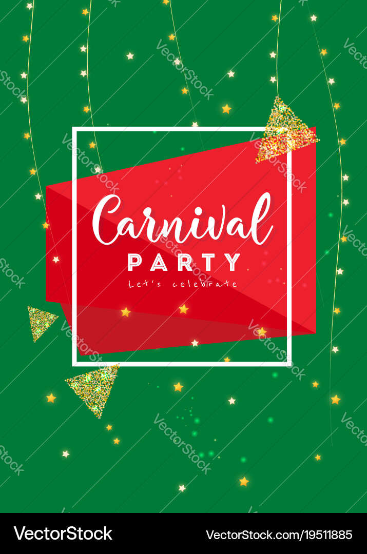 Carnival colorful poster Royalty Free Vector Image