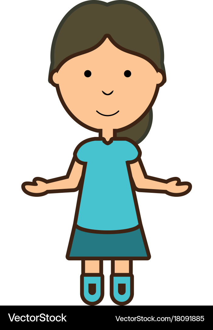 Cartoon girl icon Royalty Free Vector Image - VectorStock