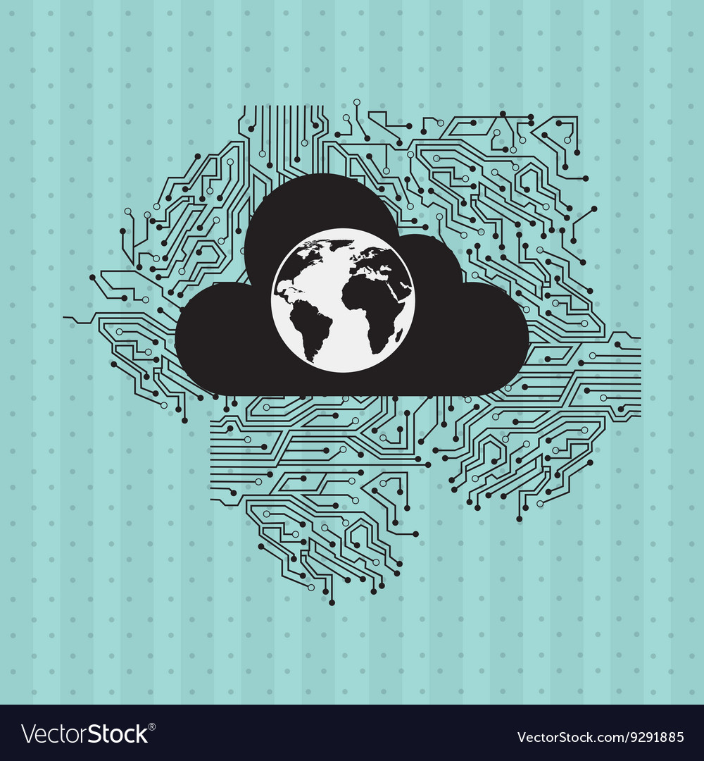 Cloud computing design Royalty Free Vector Image