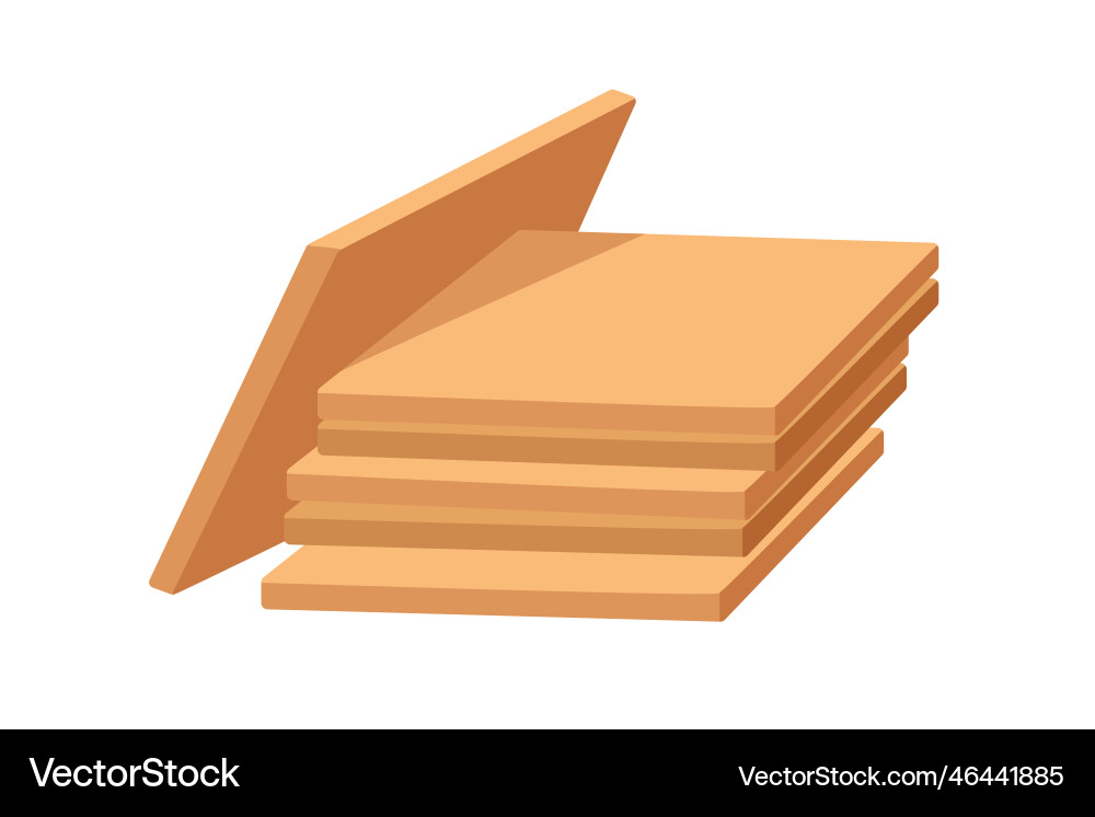 Fiberboard stack wood fiber board fibreboard Vector Image
