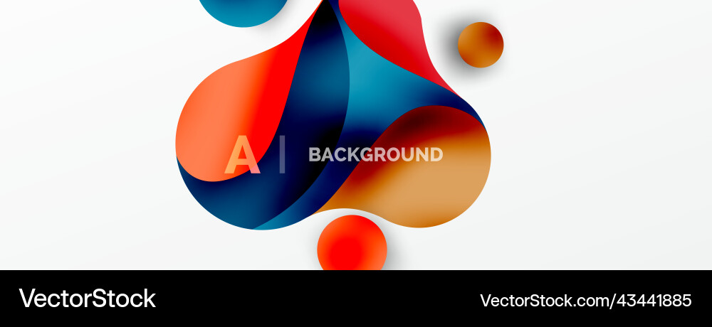 Flowing geometric shapes minimalist abstract Vector Image