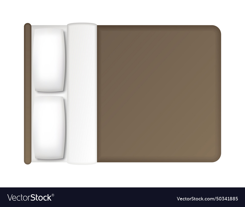 Interior Furniture Top View Element For Bedroom Vector Image