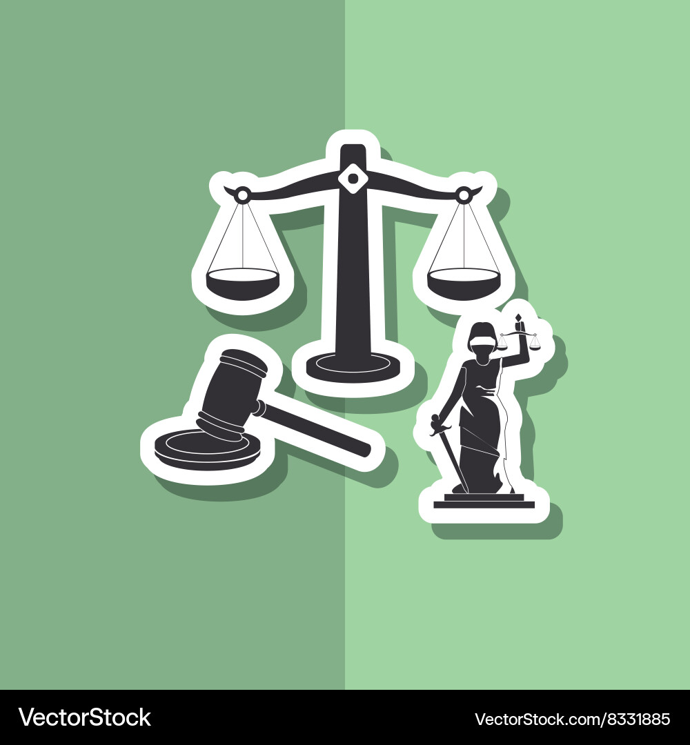 Law and justice balance design Royalty Free Vector Image