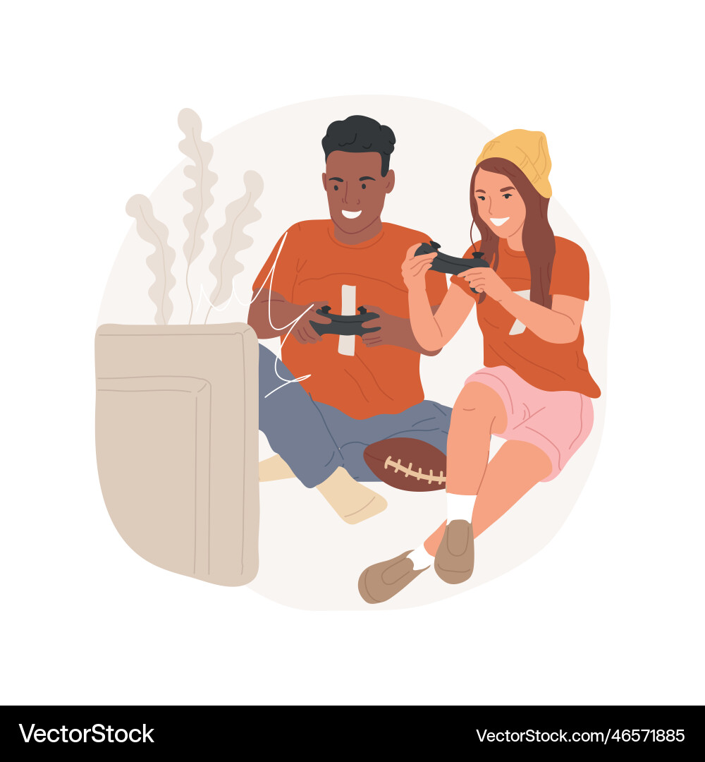 Playing for favorite team isolated cartoon Vector Image
