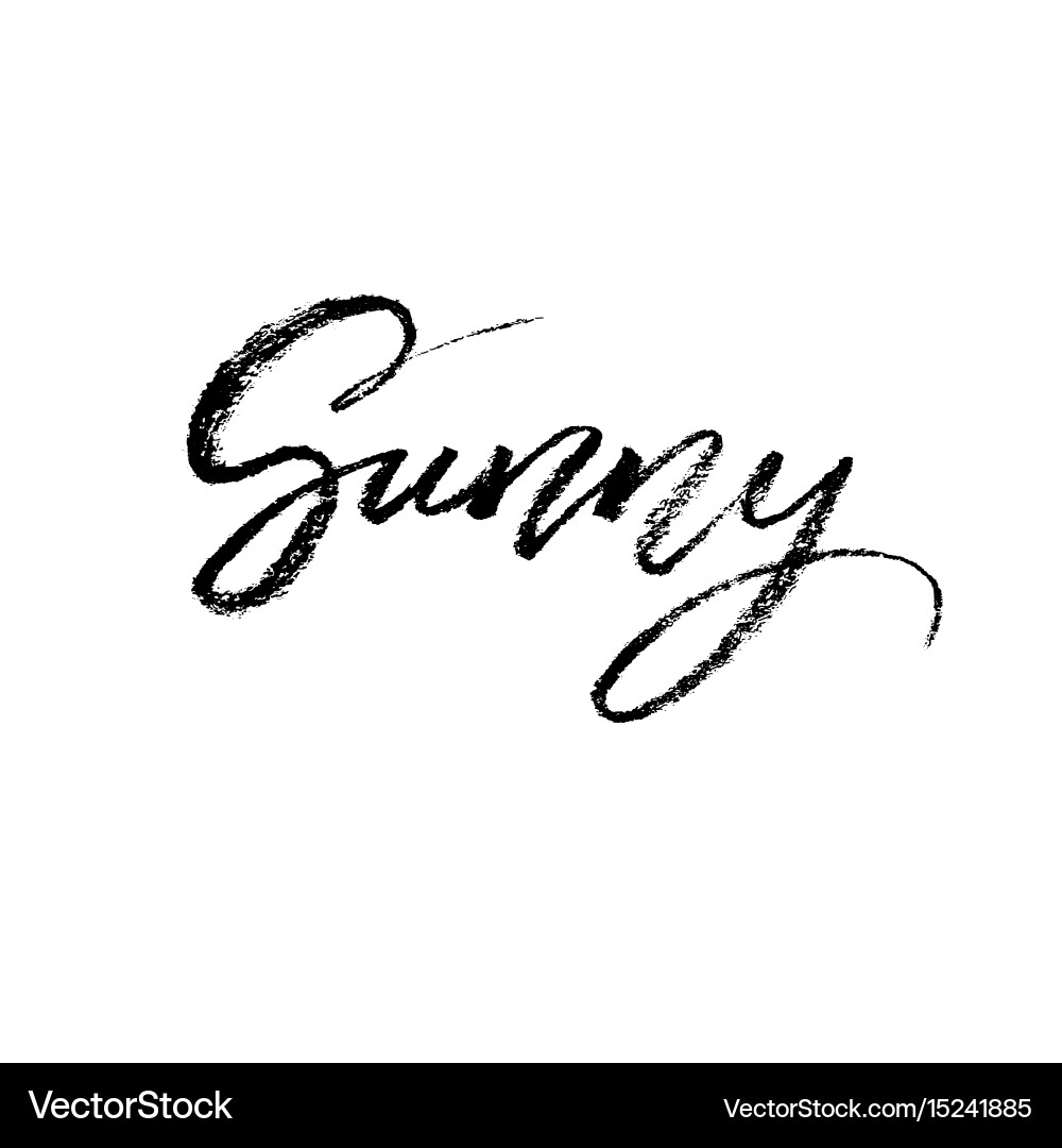 Sunny brush lettering vocation cards banners Vector Image
