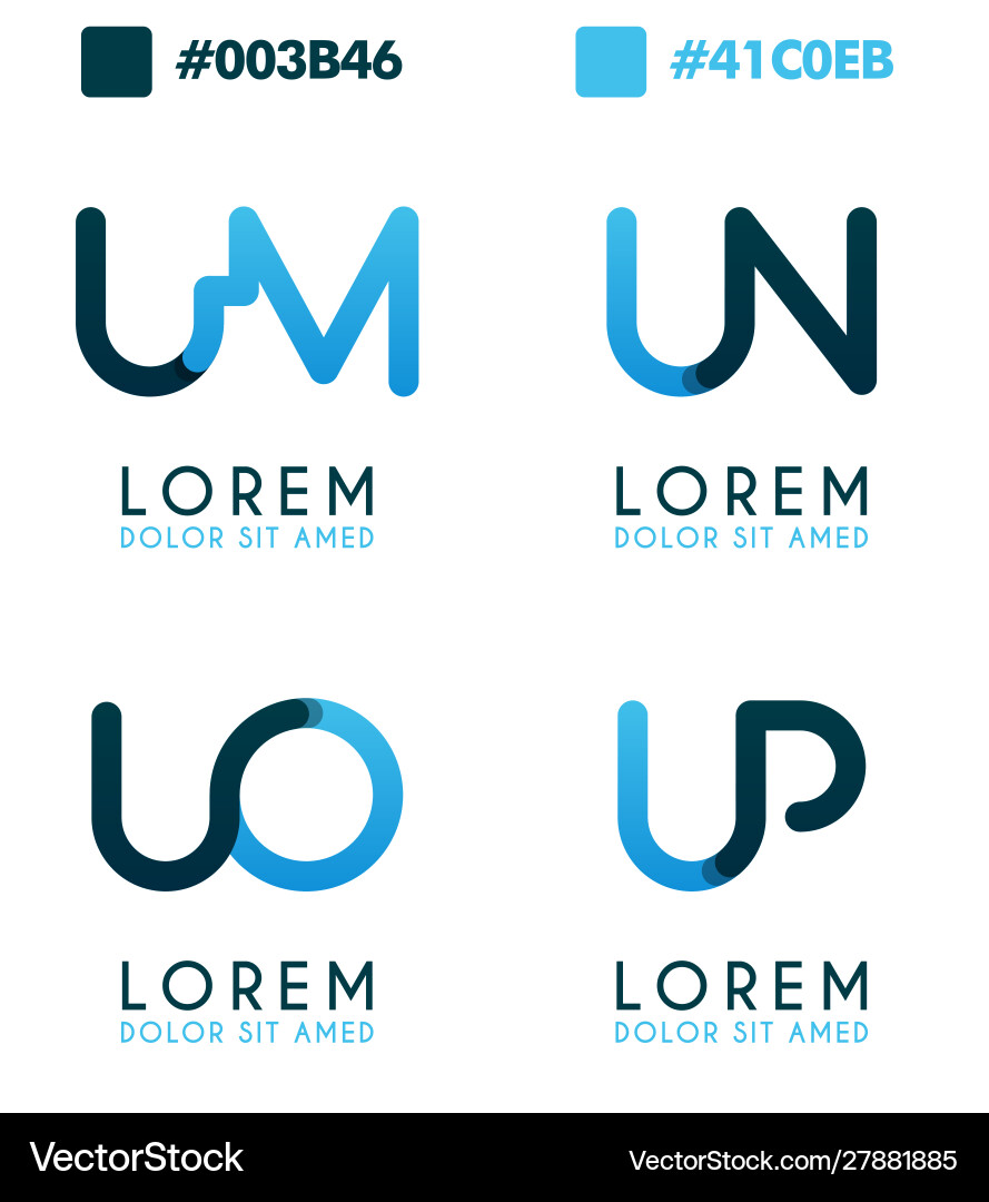 U alphabet logo concept for company Royalty Free Vector