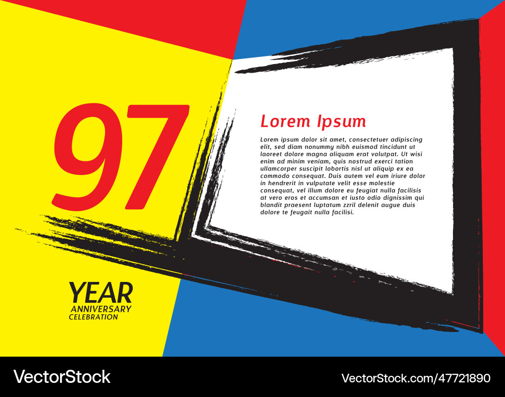 97 year anniversary celebration on modern Vector Image