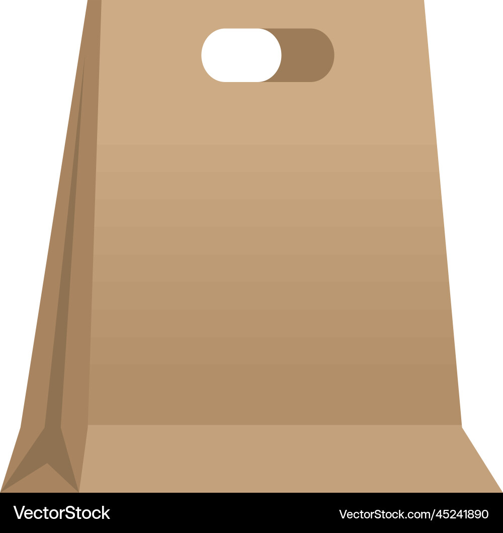 Carton shopping bag mockup Royalty Free Vector Image