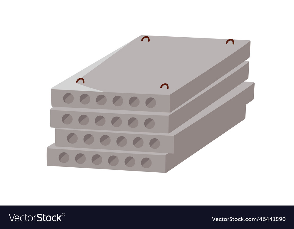 Concrete slabs stack construction units Royalty Free Vector