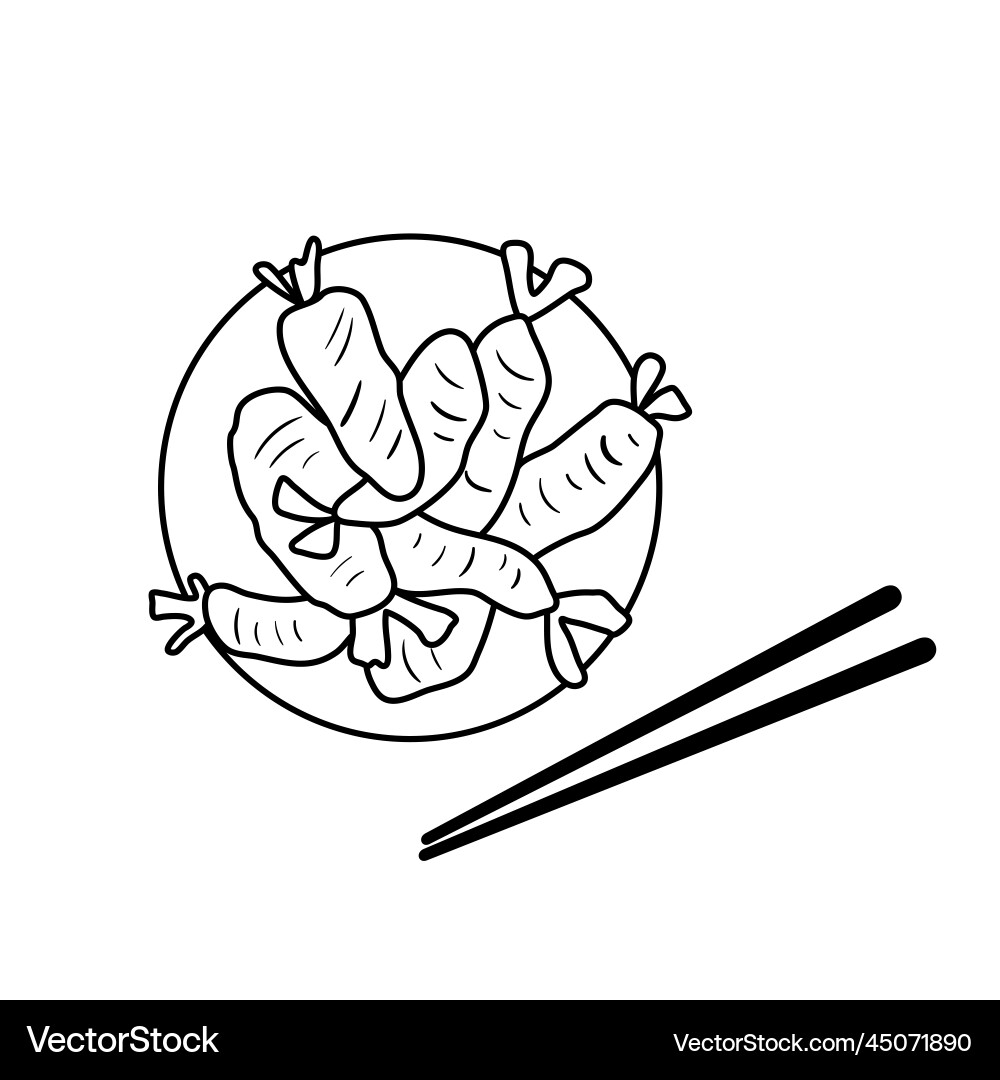 Crispy hot shrimp in tempura deep fried breaded Vector Image