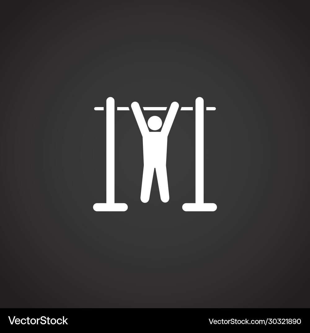 Crossfit related icon on background for graphic Vector Image
