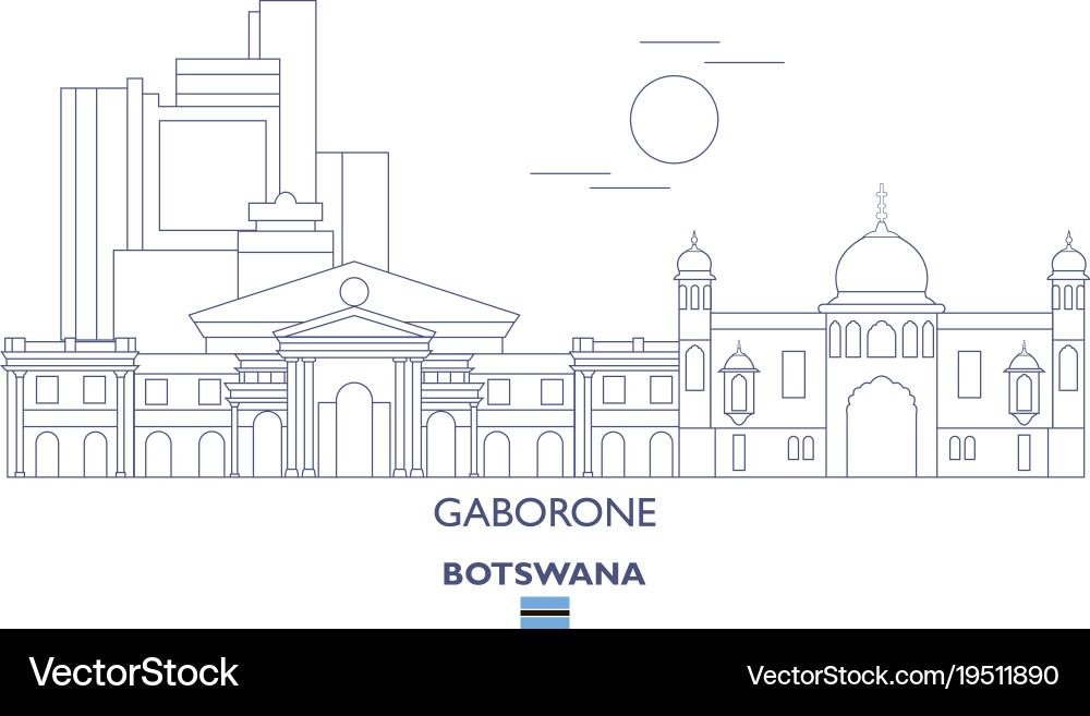 Gdansk linear city skyline Royalty Free Vector Image