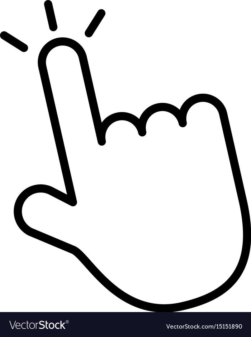 Hand pointer isolated icon Royalty Free Vector Image