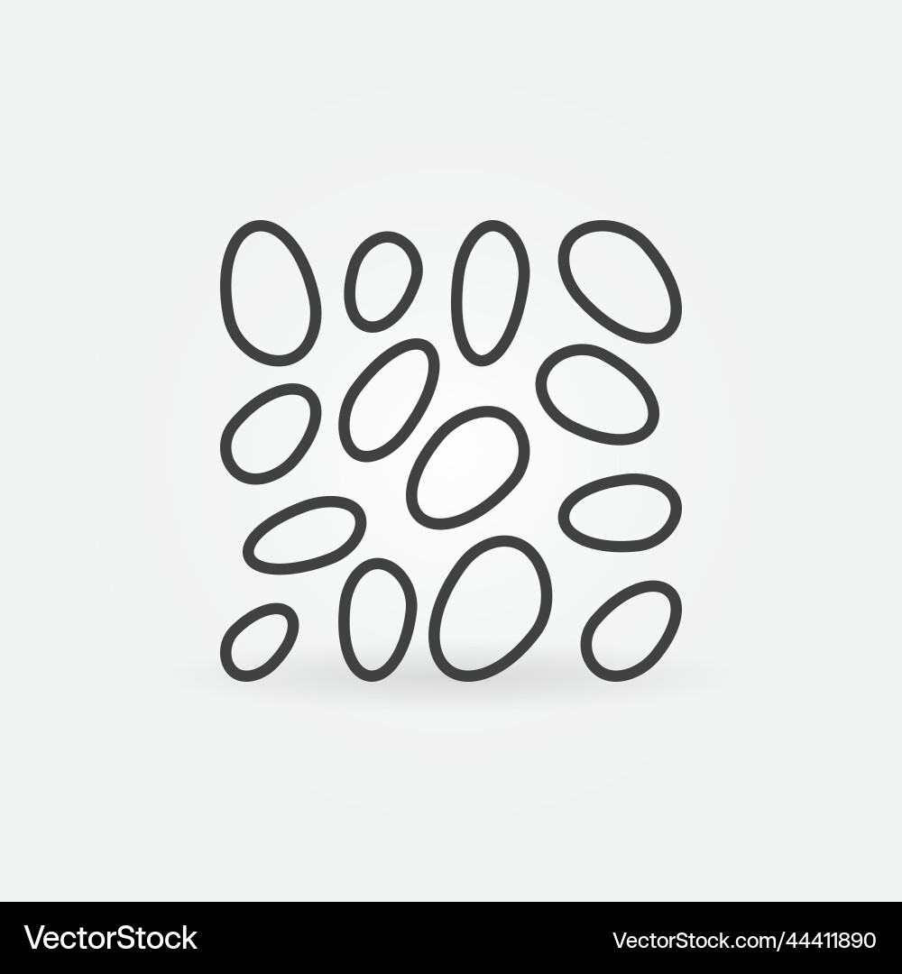 Helminth eggs parasitic worms concept line Vector Image