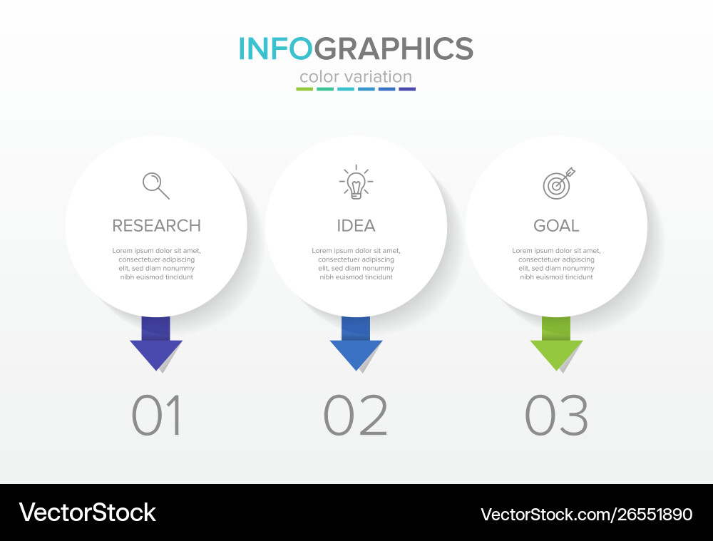 Infographic label template with icons 3 Royalty Free Vector