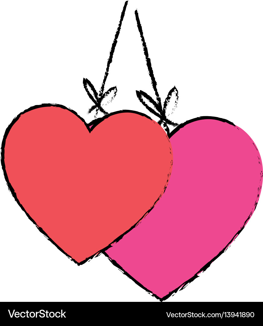 Love card with heart Royalty Free Vector Image