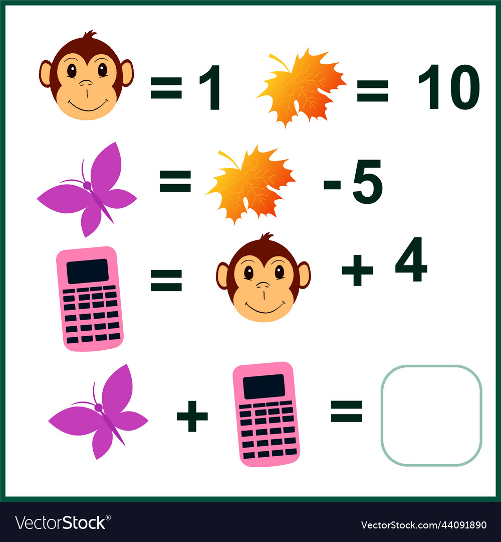 Math task additional education3 Royalty Free Vector Image
