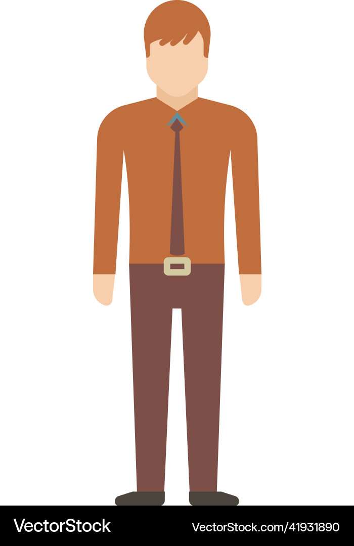 Office worker male character young man standing Vector Image