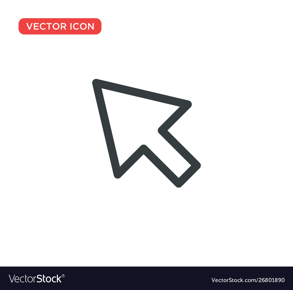 Pointer cursor icon design Royalty Free Vector Image