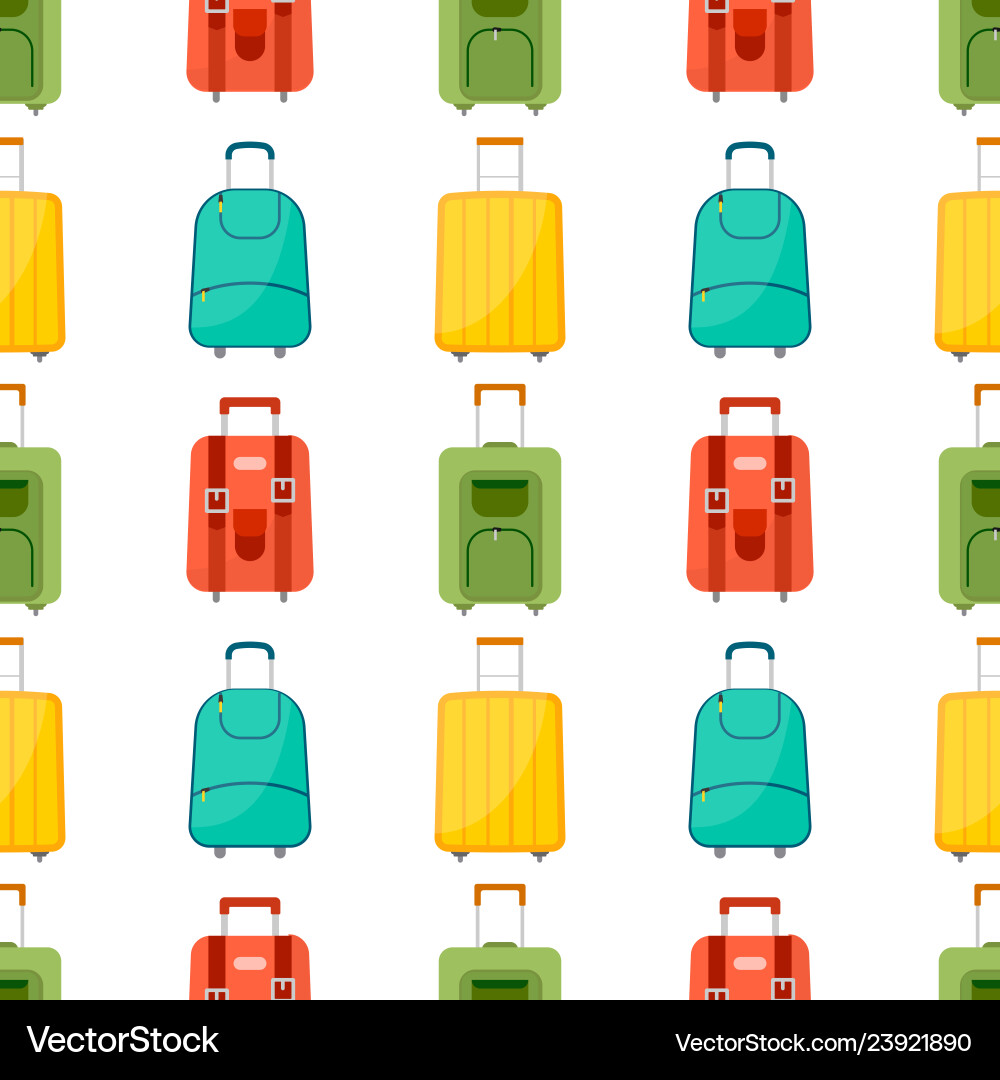 Seamless pattern with travel bag luggage Vector Image