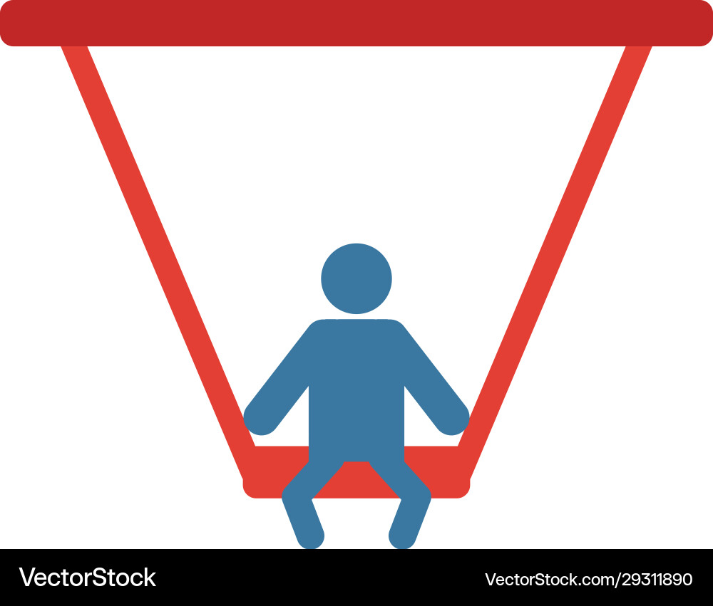 Swing icon simple element from baby things icons Vector Image